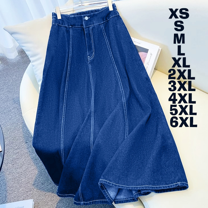 Jual boll.id Rok Jeans Jumbo — 6XL Rok Jeans Payung Panjang Rok Korean ...