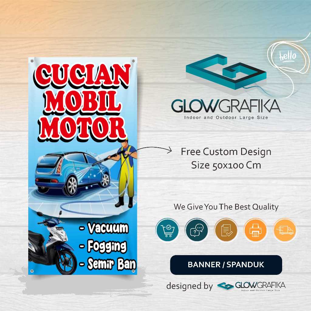 Jual Cetak Spanduk Banner Cuci Motor | Shopee Indonesia