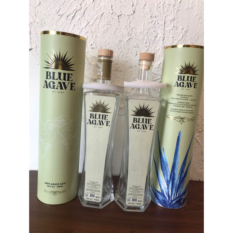 Jual botol bekas minuman Blue Agave botol antik botol unik pajangan ...