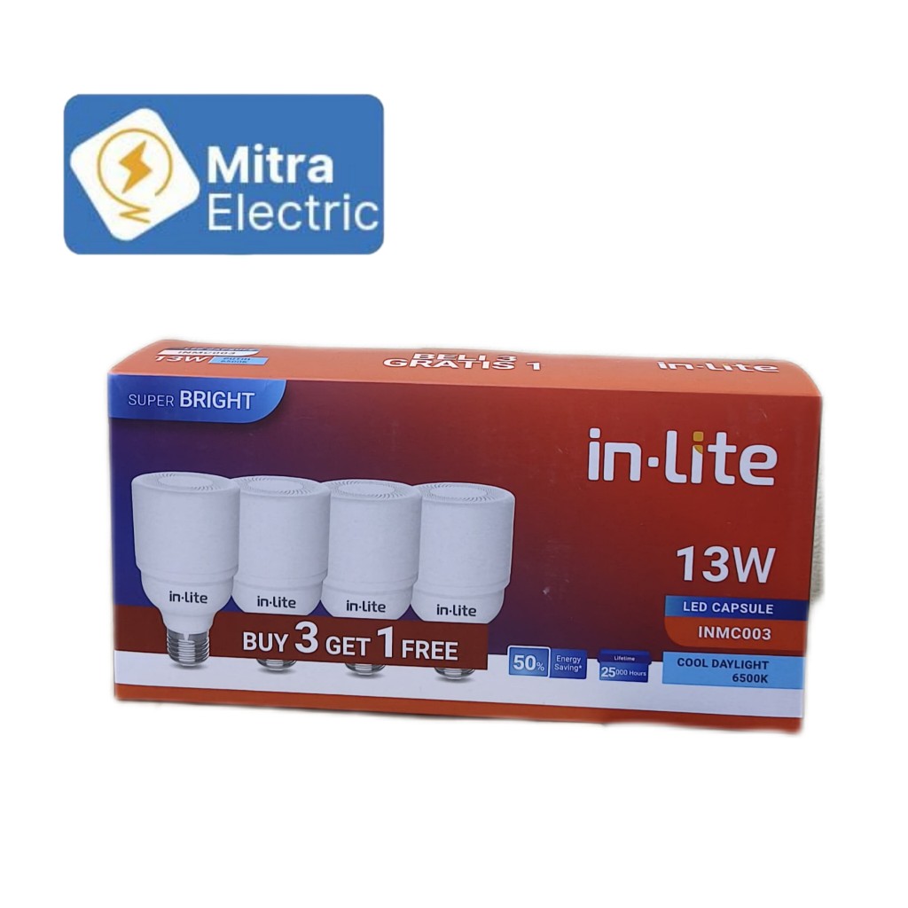 Jual Lampu Inlite Led Capsule Multipack 3+1 IN-LITE INMC003 13W, 17W ...