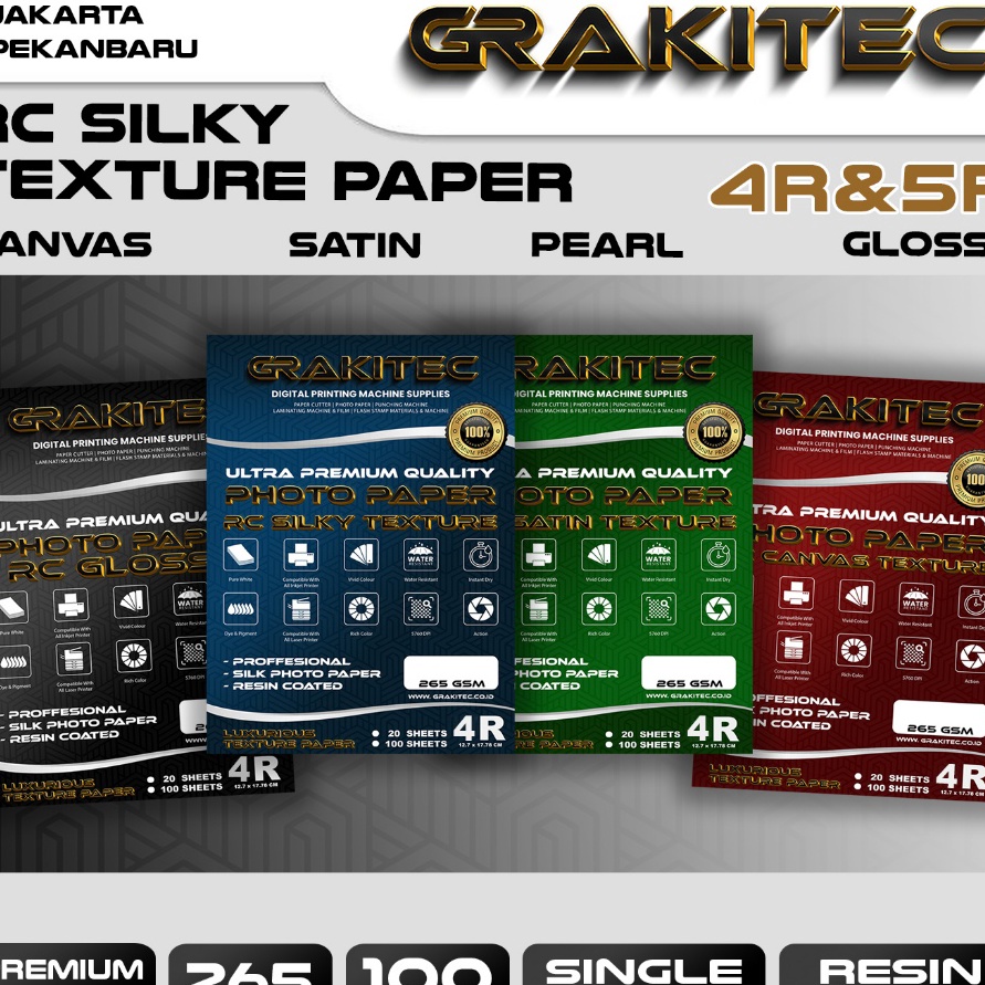 Jual SEGERA BELI Grakitec Kertas Foto Silky 4R isi 1 Lembar Doff Kulit Jeruk Professional Silky ...