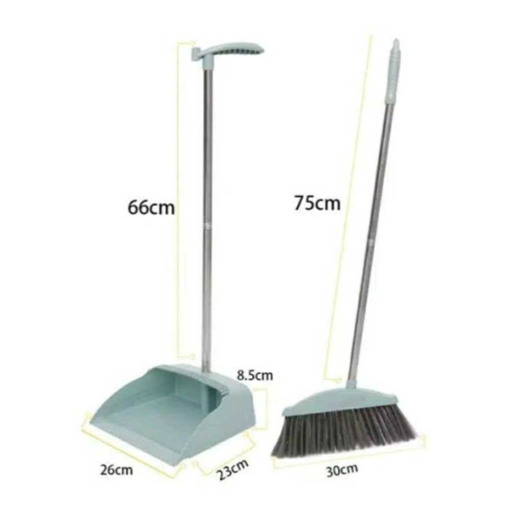 Jual Kleaner Sapu Lantai dan Pengki 1 Set Lengkap Dengan Handle Broom ...