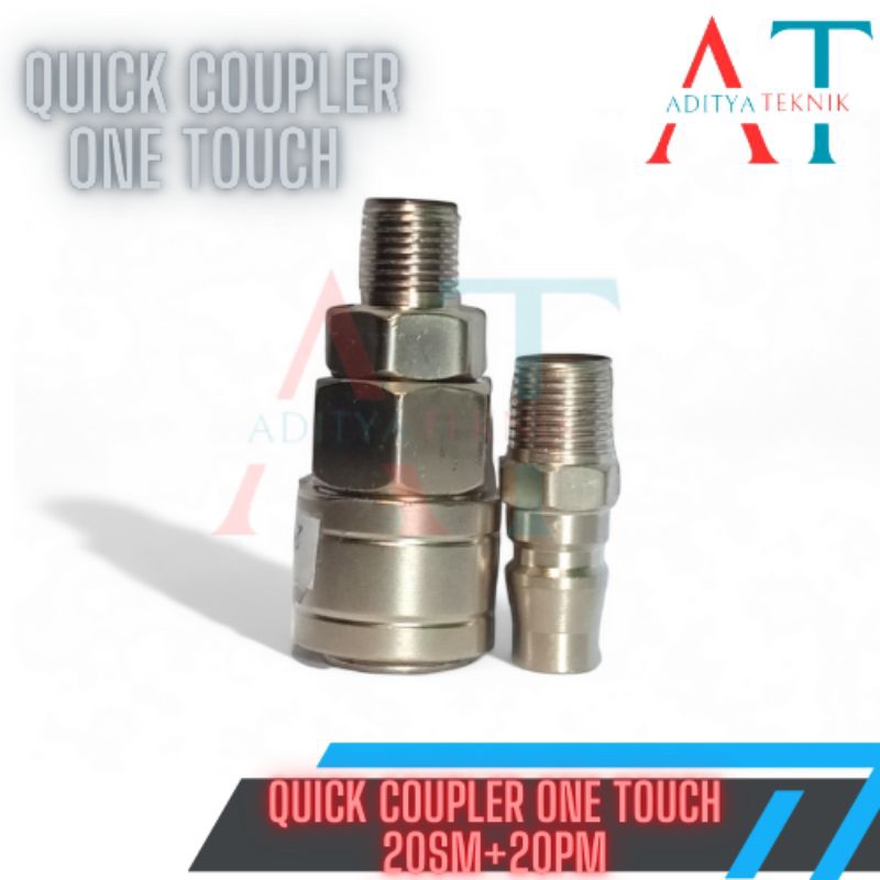 Jual quick coupler JAPAN TYPE QUICK COUPLER ONE TUCH 20SM+20PM Quick Coupler 1/4 Sambungan ...