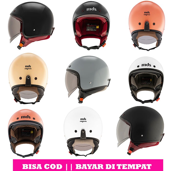 Jual Helm mds magnum original helm retro pria wanita sni | Shopee Indonesia