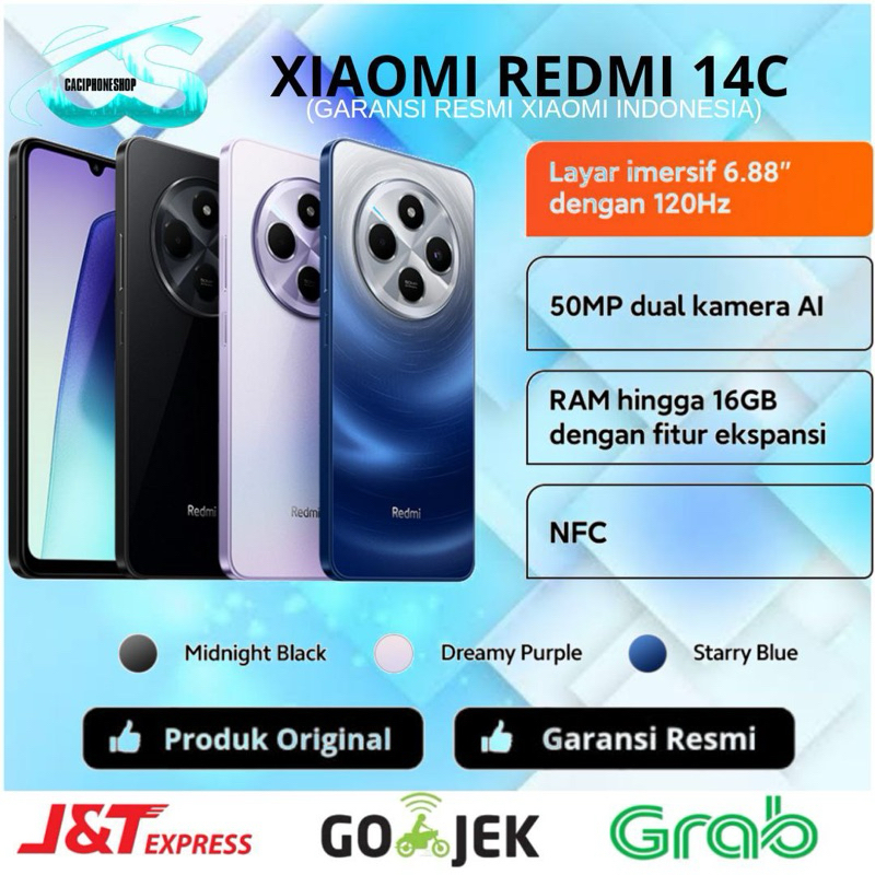 Jual Xiaomi Redmi 14C Ram 8GB MEMORY 256GB 6/128GB & 8/256GB Garansi ...
