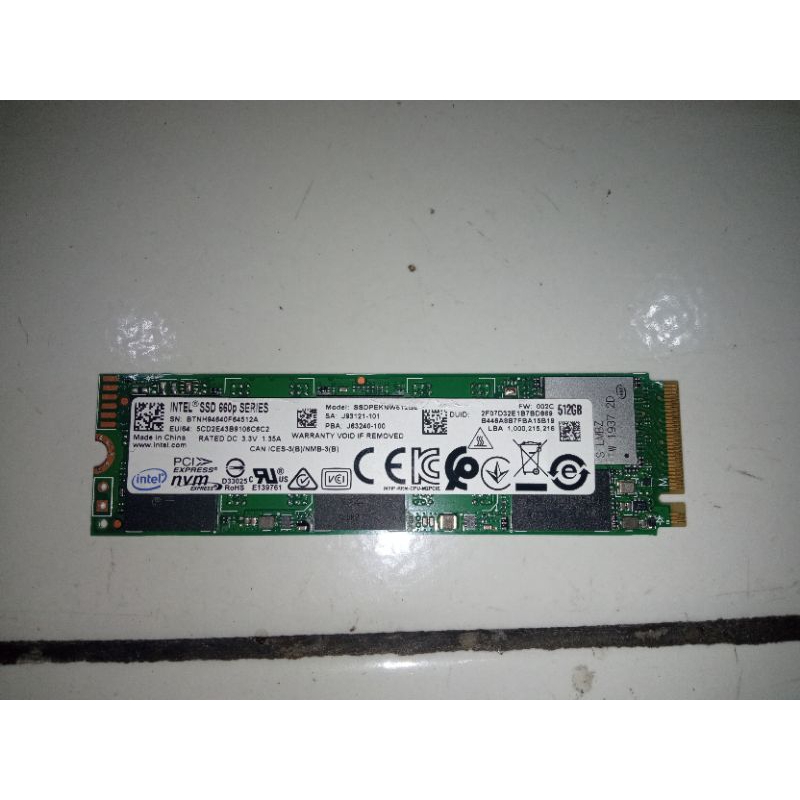 Jual INTEL SSD m.2 nvme 660p series, kapasitas 512gb | Shopee Indonesia