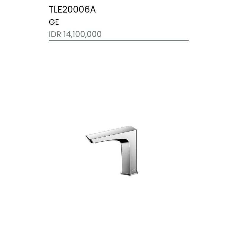 Jual KRAN WASTAFEL SENSOR TOTO TLE20006A DAYA BATERAY BARU NO DUS ...