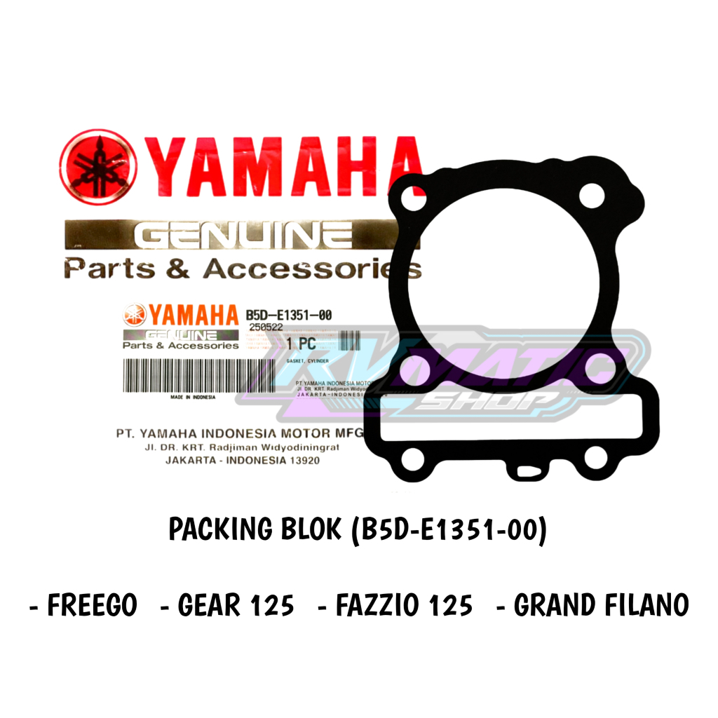 Jual PACKING BLOK FREEGO GEAR 125 FAZZIO 125 GRAND FILANO ORIGINAL ...