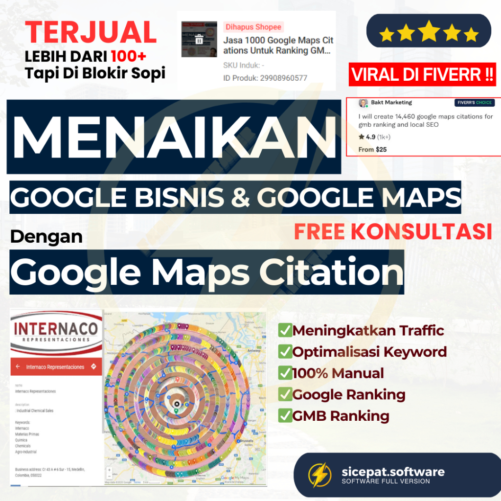 Jual Jasa 1000 Gmaps Citations untuk GMB gratis Konsultasi | Shopee ...