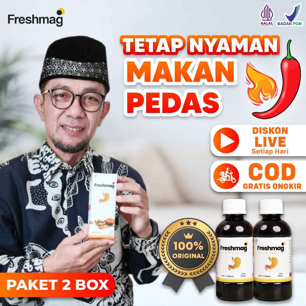 Jual [PAKET 2 BOX] | Freshmag | Madu Herbal Alami Mengatasi Asam Lambung Maag Gerd isi 200ml ...