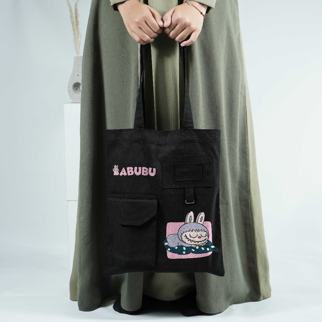 Jual Tas Tote Bag Tas Jinjing Velcro Unisex Labubu Aio.official ...
