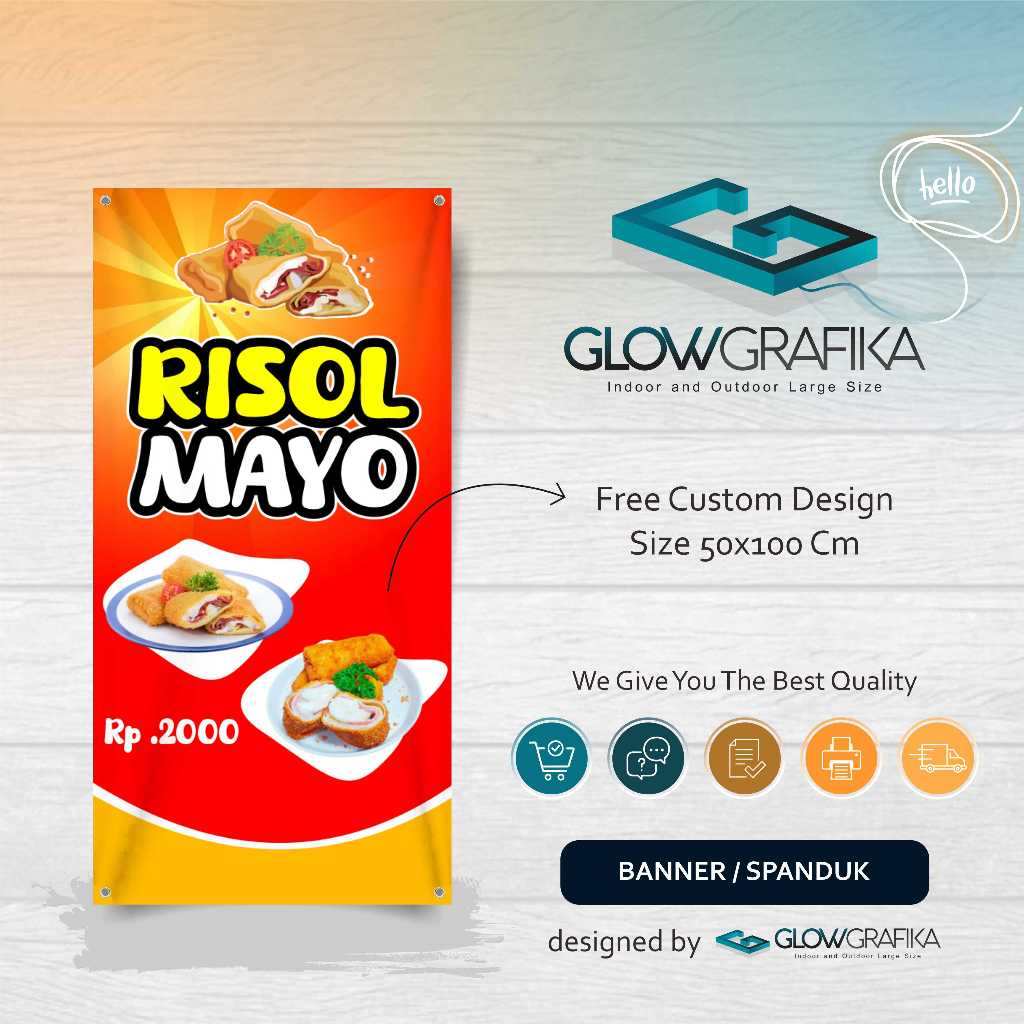 Jual Cetak Spanduk Banner Risol Mayo | Shopee Indonesia