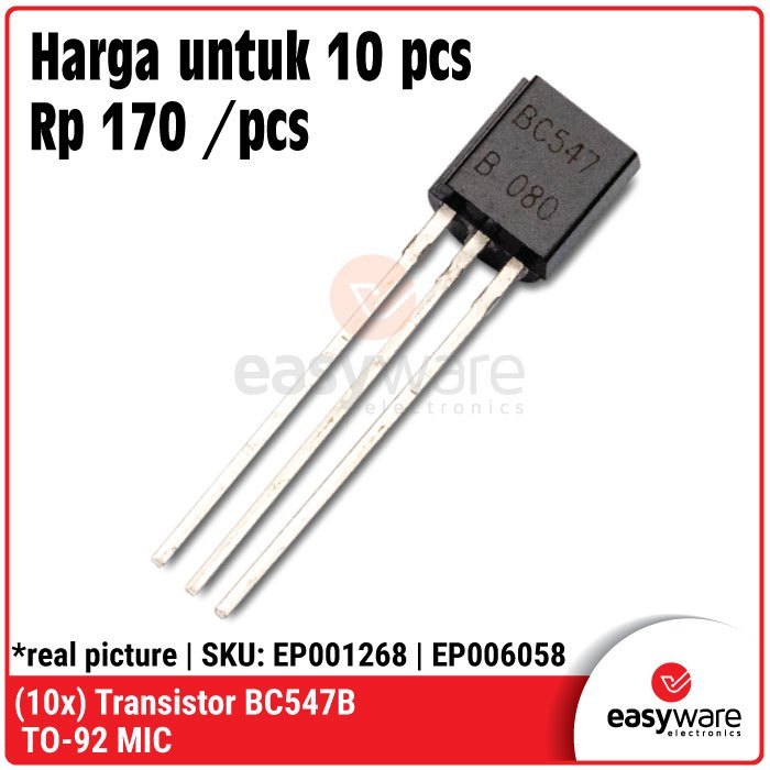 Jual 10x BC547 TO-92 NPN Transistor BC547 | Shopee Indonesia