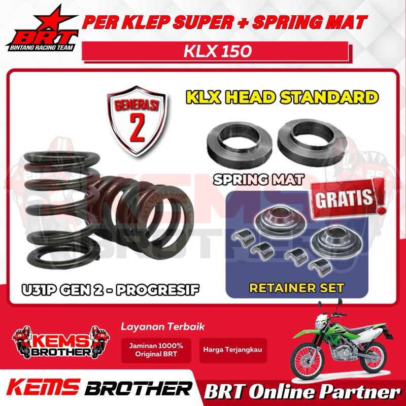 Jual PER KLEP SUPER OVAL PROGRESSIVE BRT KLX DTRACKER CRF150 GEN 2 TERMASUK SPRING MAT GRATIS ...