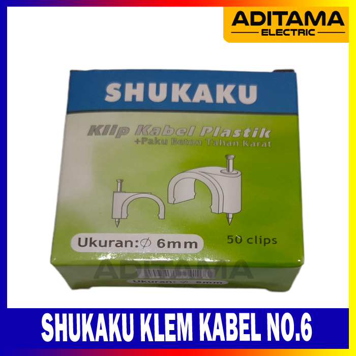 Jual SHUKAKU KLEM KABEL CABLE CLIPS KLIP KABEL 6mm | Shopee Indonesia