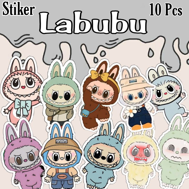 Jual STIKER LABUBU ISI 10 PCS STIKER DEKORATIF | Shopee Indonesia