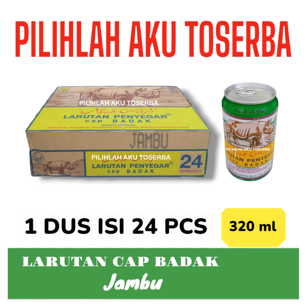 Jual Larutan Penyegar CAP BADAK Rasa JAMBU KALENG 320 ml - ( HARGA 1 ...