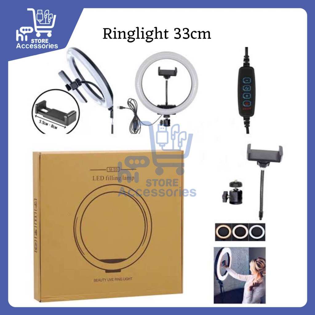 Jual HSA - Ringlight Lampu Live Streaming Ukuran 33cm | Ring Light Led ...
