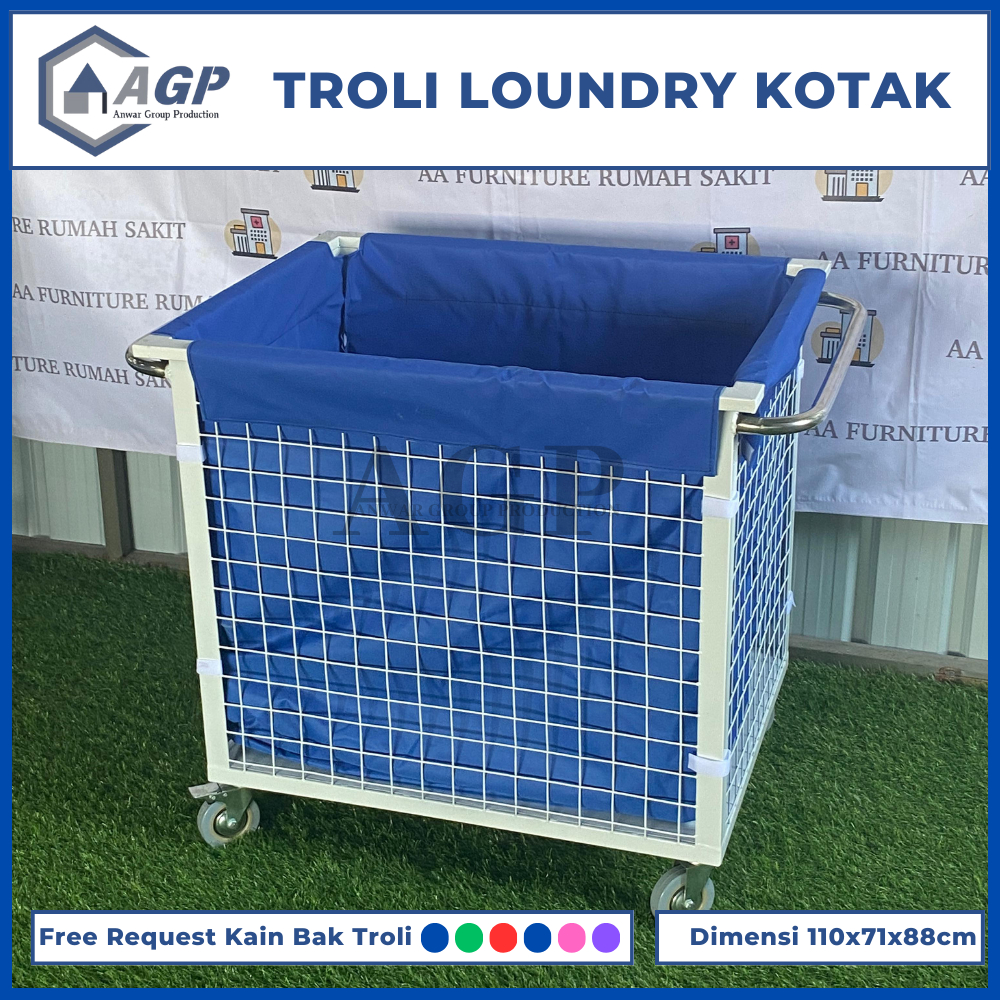 Jual Trolley Loundri Kotak Trolley Loundri Besi | Shopee Indonesia