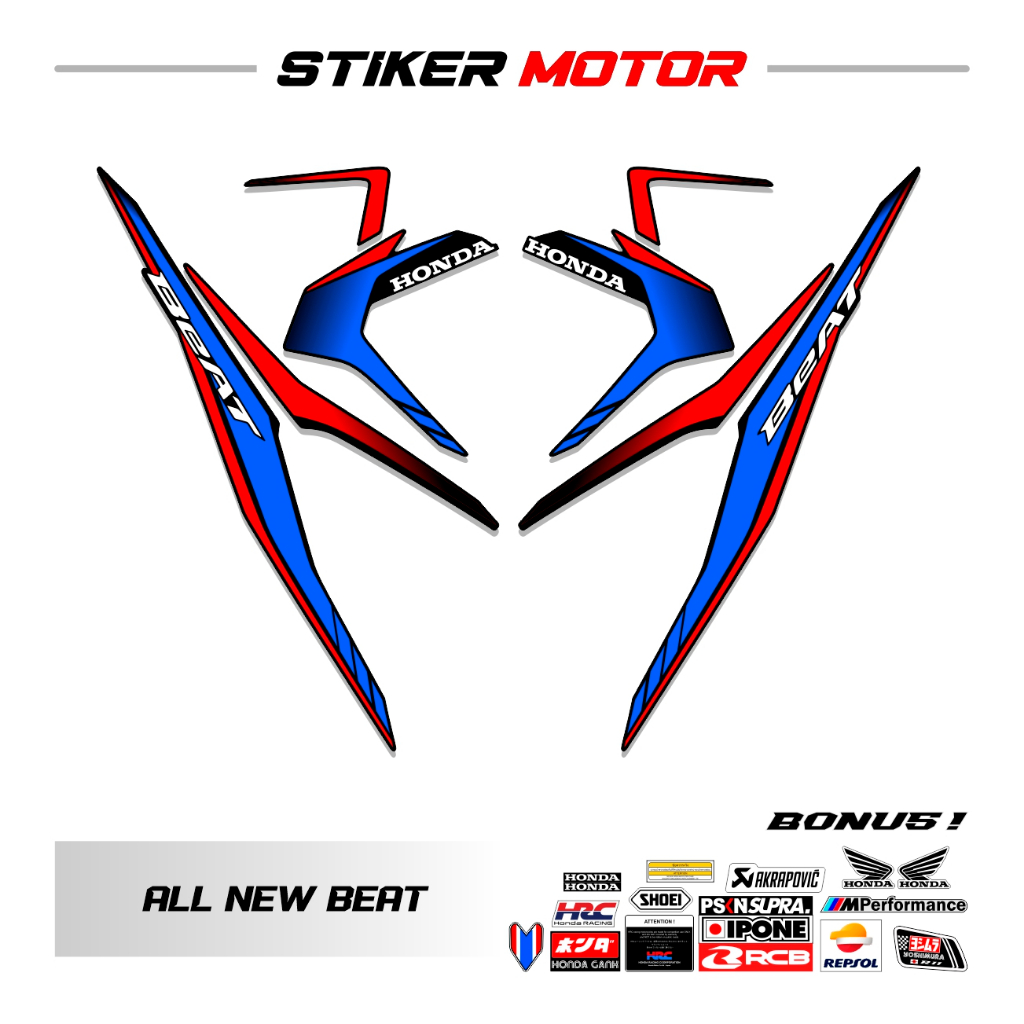 Jual BN03 Striping Setriping Stiker Sticker Beat New Terbaru 2024 Motif ...