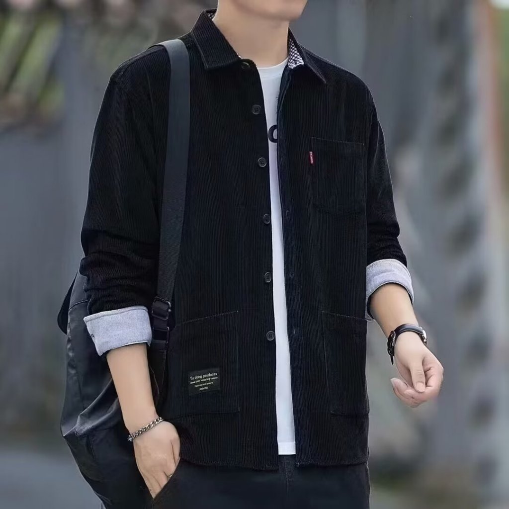 Jual Jaket casual semi parka corduroy Jacket outer pria keren kemeja ...