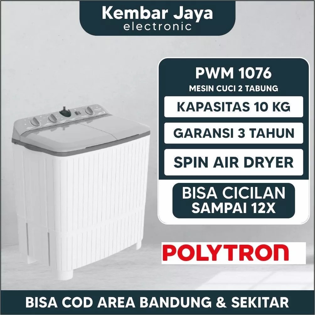 Jual MESIN CUCI POLYTRON 2 TABUNG PWM 7072 / 7073 / 8072 / 8073 / 9072 ...