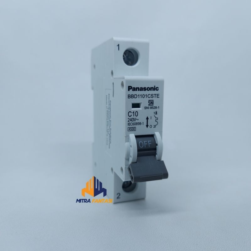 Jual MCB Panasonic 10 Ampere 1 Phase 4.5KA C10 SNI Mini Circuit Breaker ...
