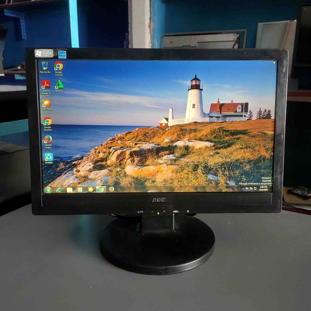 Jual Monitor Led Merk Aoc Ukuran Layar 16 Inch Kondisi Normal | Shopee ...