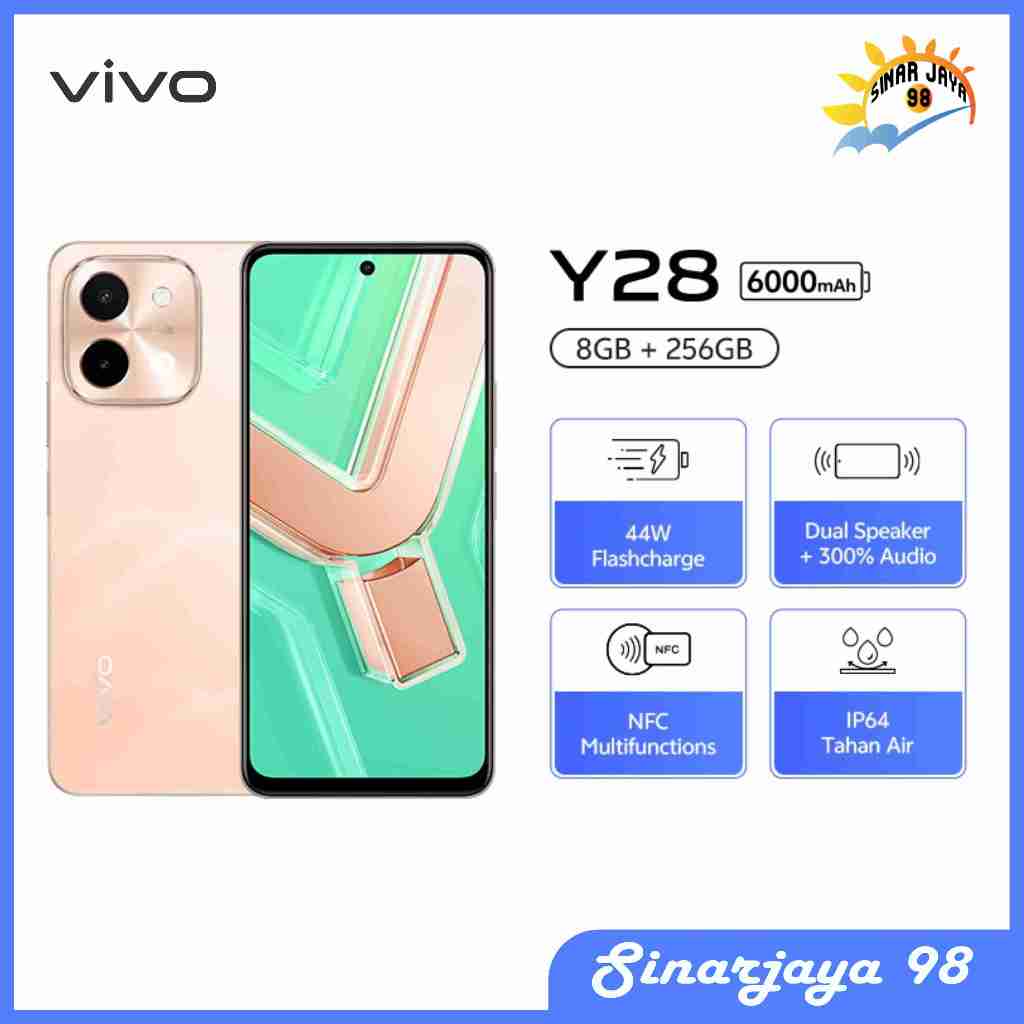 Jual VIVO Y28 8+8/256GB 8+8/128 6+6/128 - GARANSI RESMI VIVO INDONESIA | Shopee Indonesia