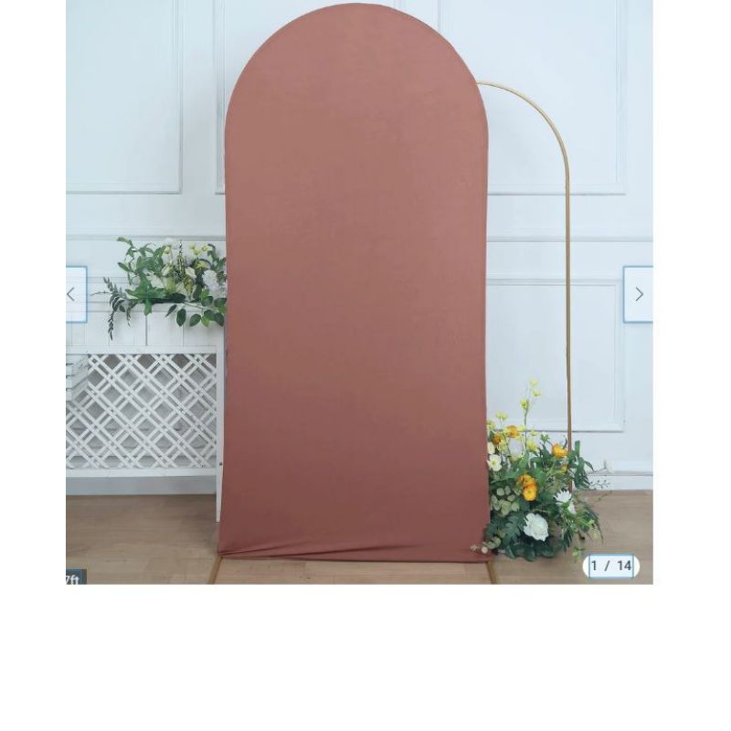 Jual Tinggi 180 lebar 1 meter Cover standing oval / bahan kain filamin ...