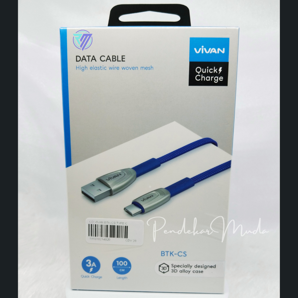Jual Kabel charger / Kabel data Type C, Merek VIVAN BTK-CS | Shopee ...
