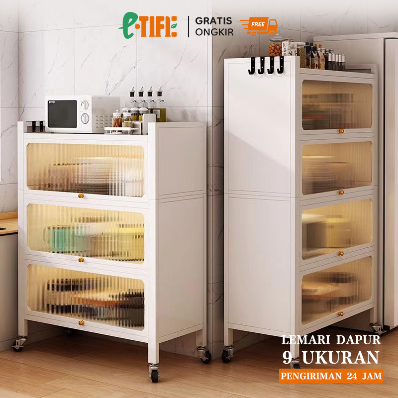 Jual E-TIFE Lemari Dapur Lemari Piring Rak Dapur Serbaguna Rak Piring ...