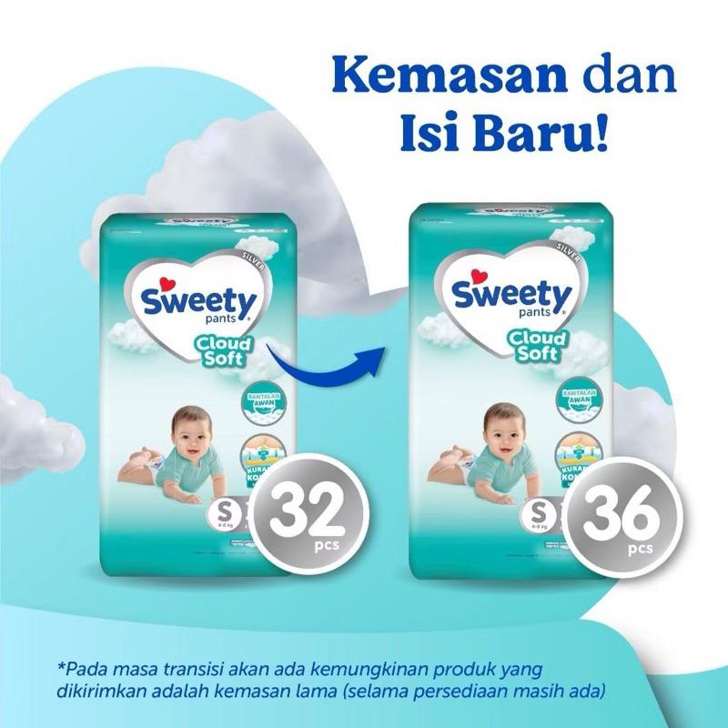 Jual Sweety Silver Pants CLOUD SOFT S38/M28/L26/XL24/XXL22 | Shopee ...