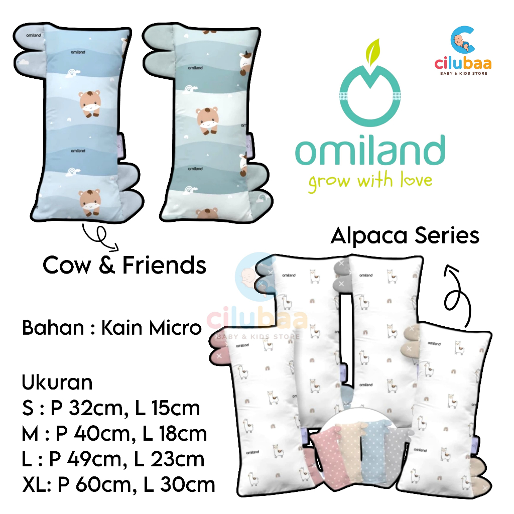 Jual Omiland Cuddle Bolster (Size M/L/XL) BEST SELLER - ALPACA / COW ...