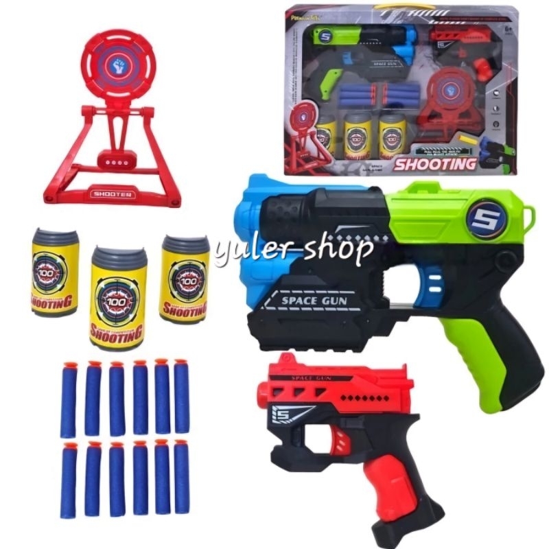 Jual Pistol mainan anak tembakan peluru busa Eva Soft Bullet Nerf Gun ...