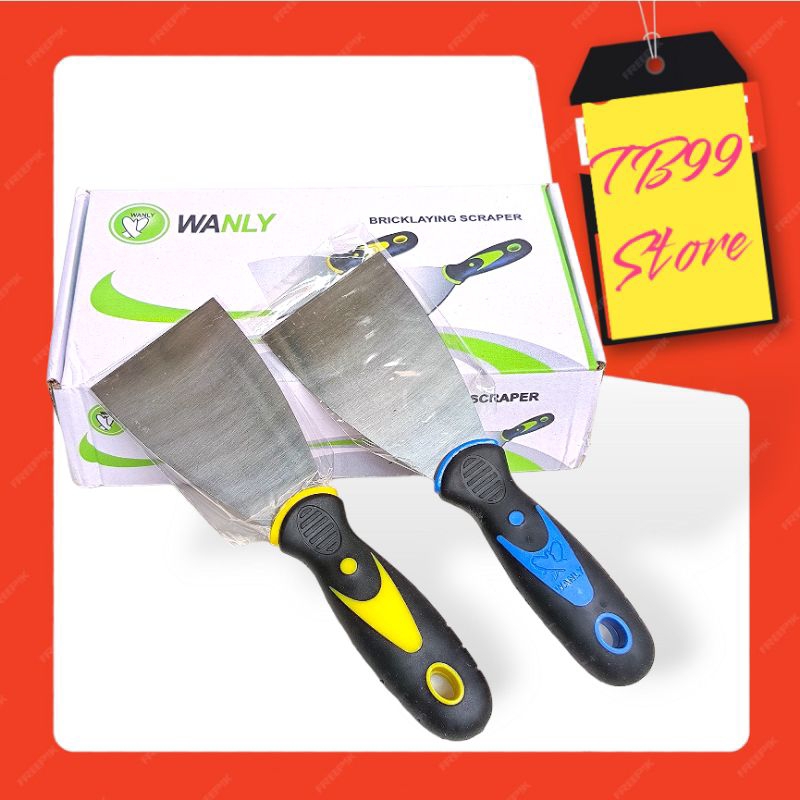 Jual Harga Per Dozen (12 pcs) Scraper / Kapi Cat Gagang Karet 2", 2½ ...