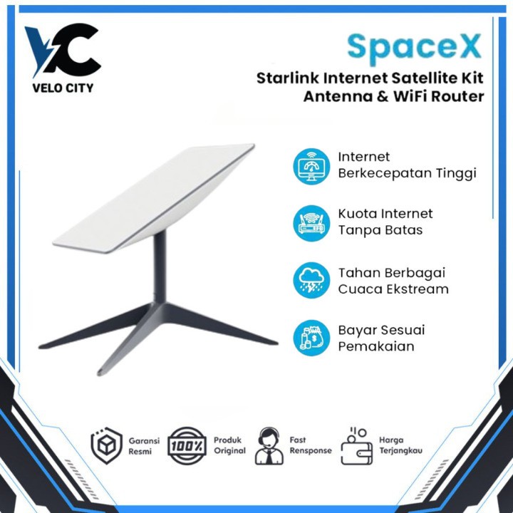 Jual Starlink Standard Kit Internet Satellite Antenna & WiFi Router Kit ...