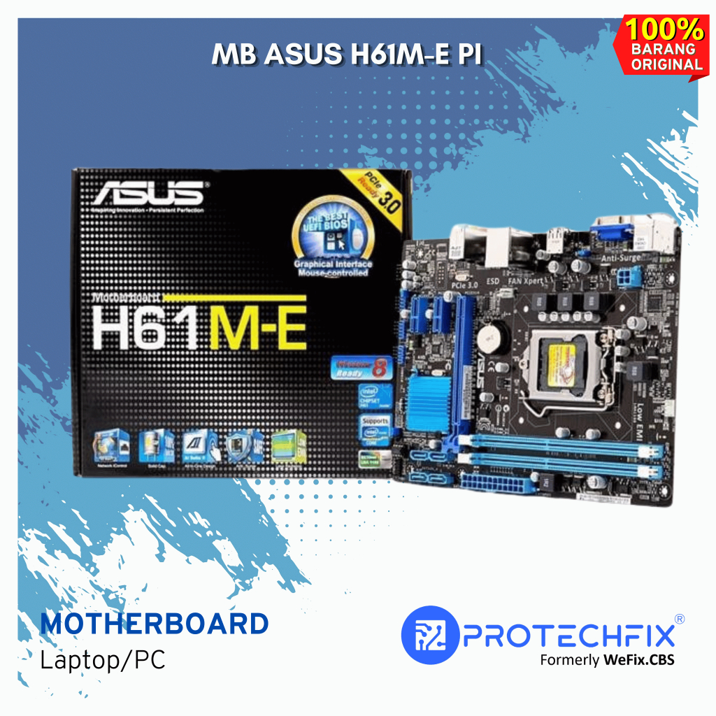 Jual MOTHERBOARD ASUS H61M-E HARGA MURAH DAN GARANSI 1 THN | Shopee ...