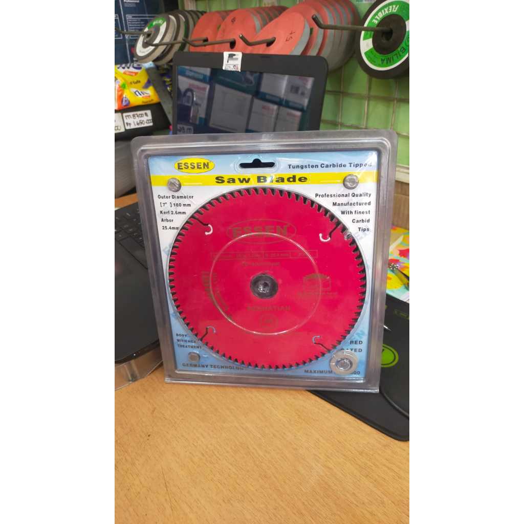 Jual ESSEN Mata Circular Saw 7 inch x 80T (Mata Gergaji Potong Kayu) | Shopee Indonesia