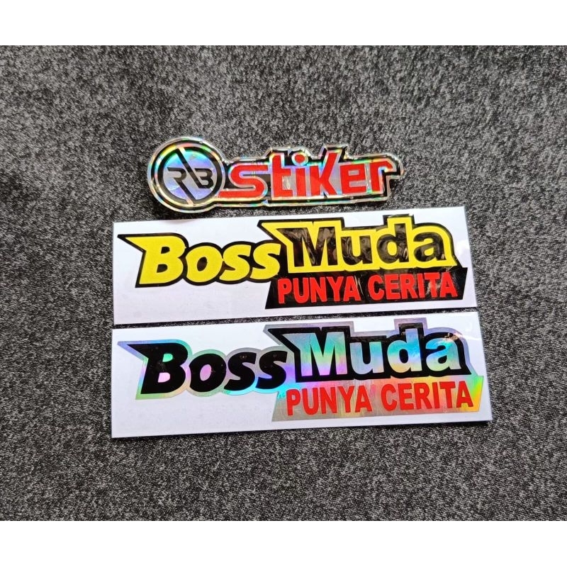 Jual Stiker cutting BOSS Muda stiker kata kata lucu | Shopee Indonesia