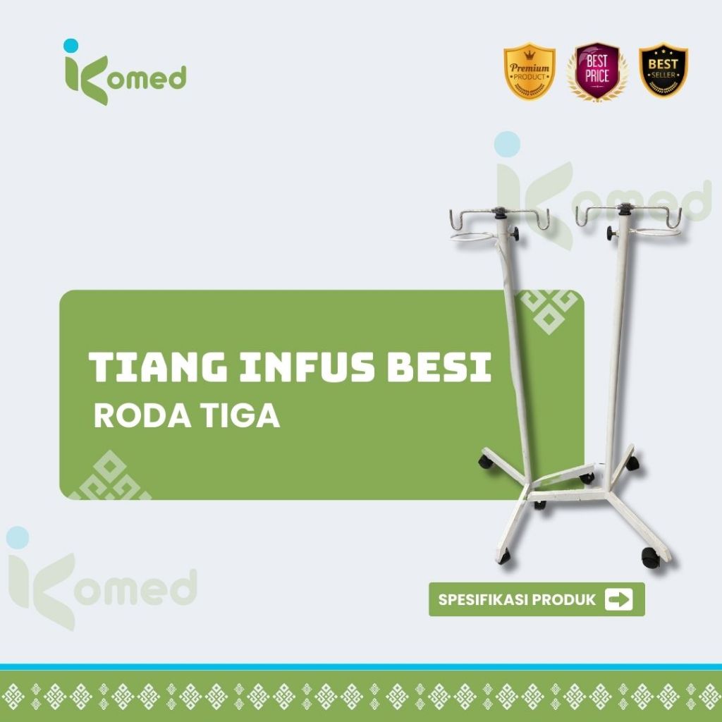 Jual Tiang Infus Besi Roda Tiga || Tiang Infus Klinik Rumah Sakit Bidan ...