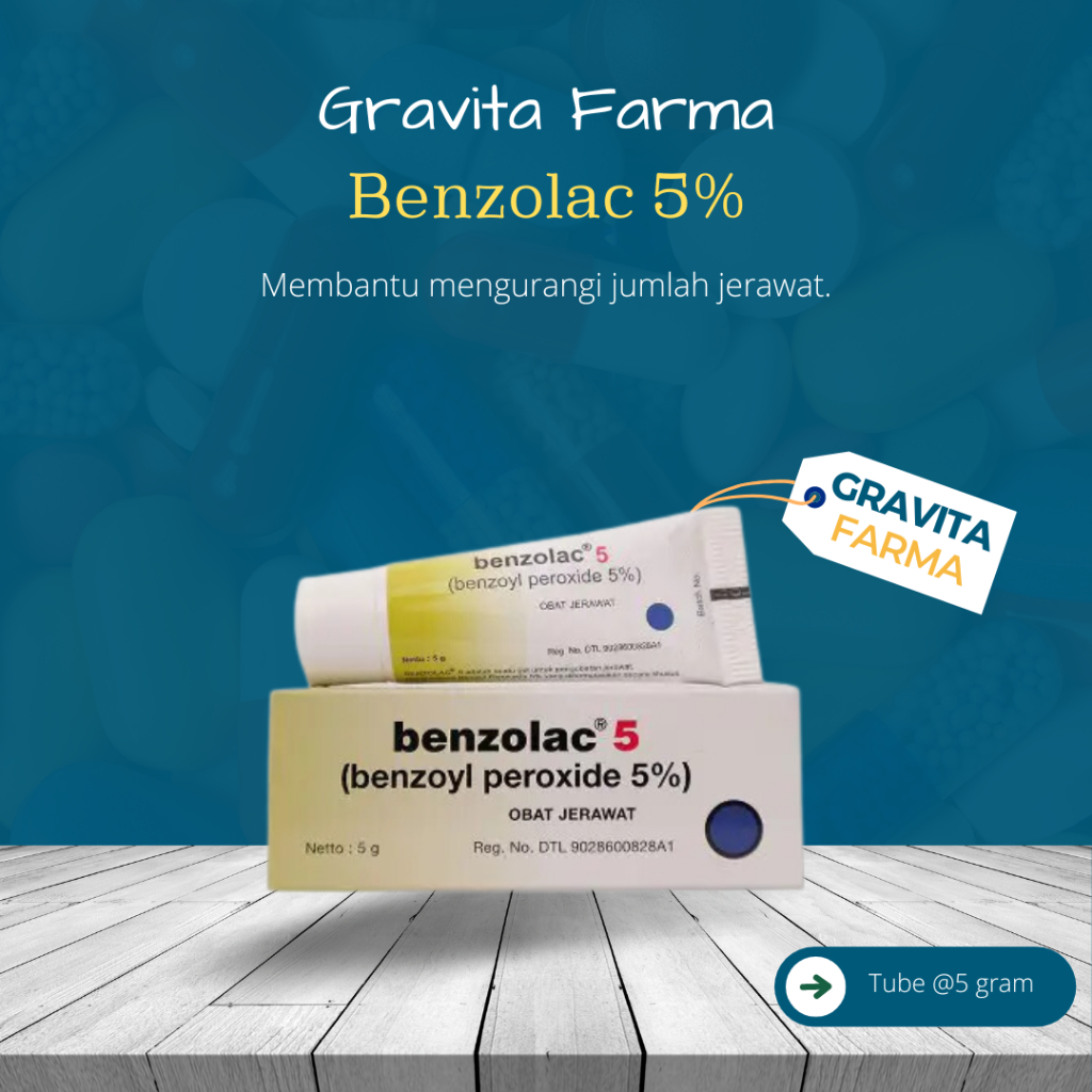 Jual Benzolac 5% gel obat jerawat 5 gram Benzoyl Peroxide | Shopee ...