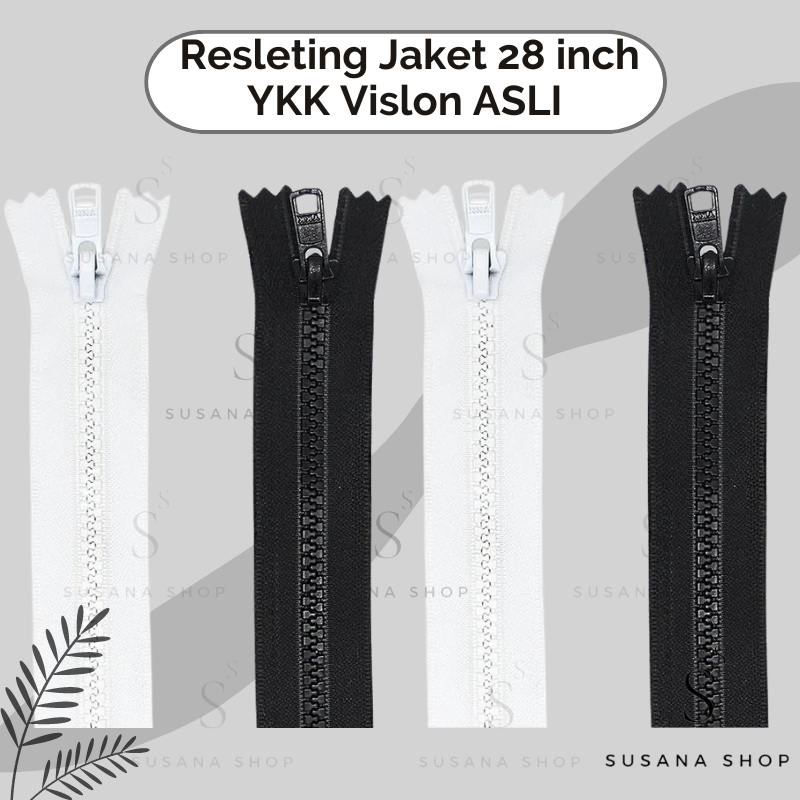 Jual Resleting Jaket YKK Vislon ASLI 28 inch ( 70 cm) / Resleting Jaket Plastik Merk YKK ASLI ...