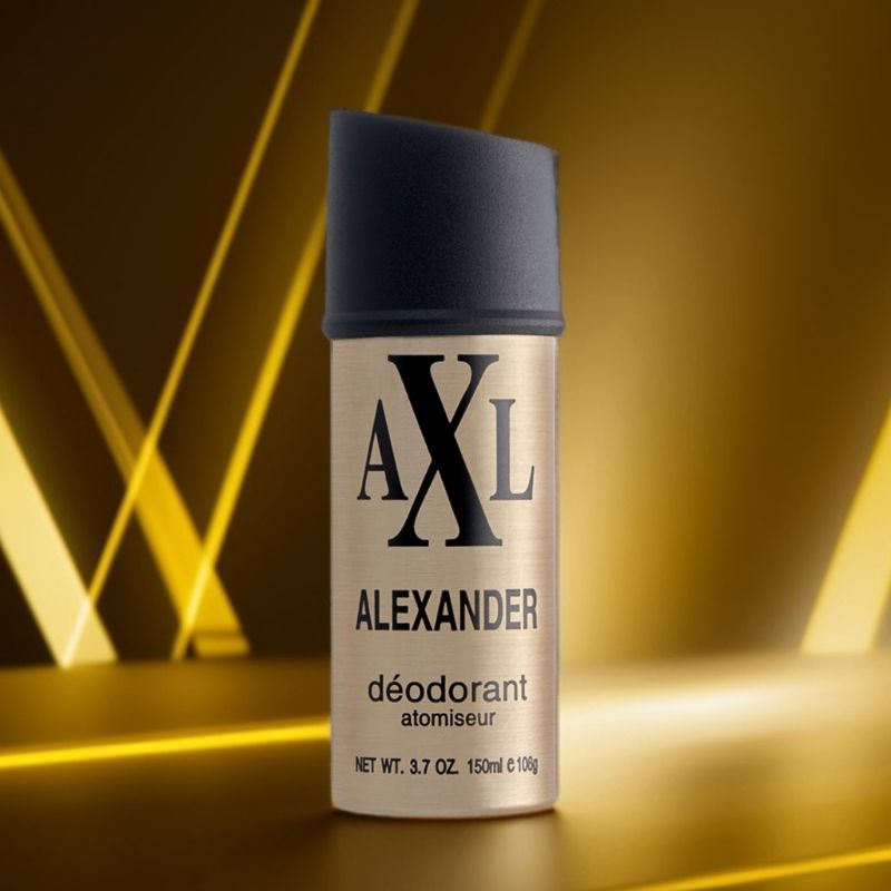Jual AXL ALEXANDER DEODORANT SPRAY 150ML GOLD | Shopee Indonesia