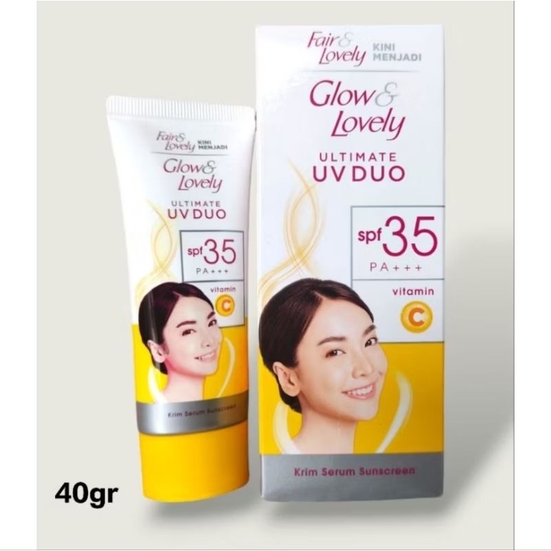 Jual Glow & Lovely Ultimate UV Duo Krim Vitamin C SPF 35 PA+++ 20g / 40g | Shopee Indonesia