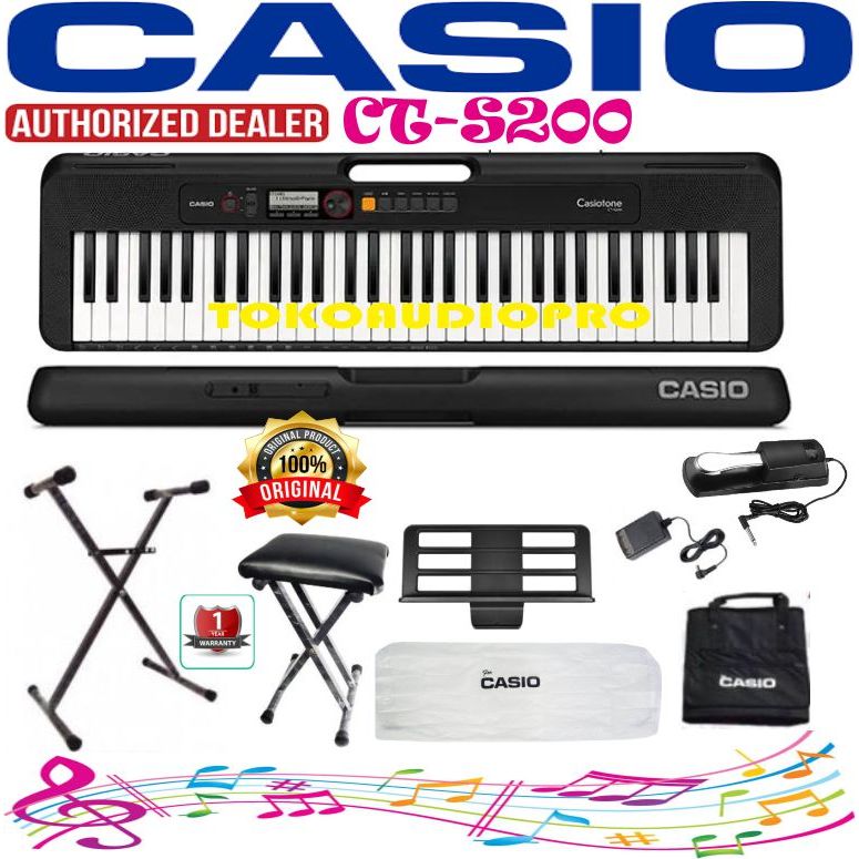 Jual Keyboard Casio CTS200 Keyboard Paket Casio CTS-200 Casiotone CT ...
