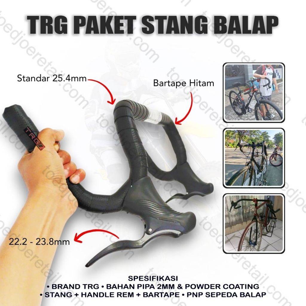 Jual TRG Paket stang setir sepeda fixie dropbar roadbike non os dan rem ...