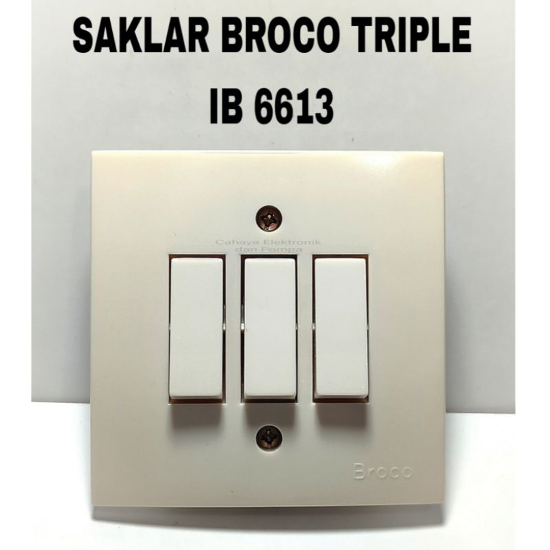 Jual Saklar Triple New Gee Tanam 6613 Cream/Saklar Triple Switch Broco New Gee 6613 Cream/Broco ...