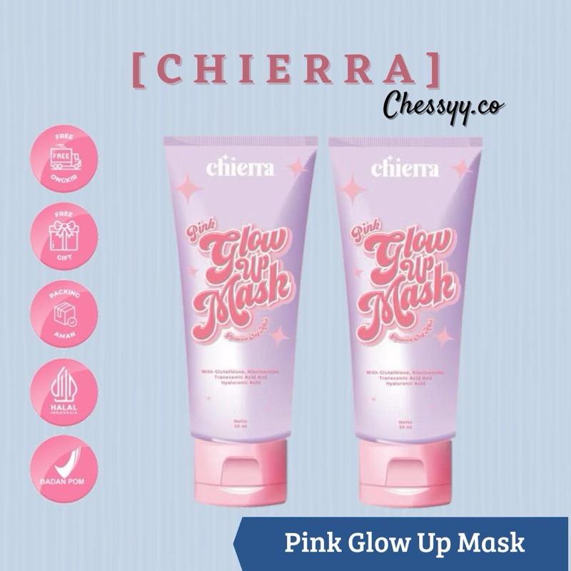 Jual [ READY‼️] BPOM 50ml CHIERRA PINK GLOW UP MASK | BRIGHTENING GLOW ...