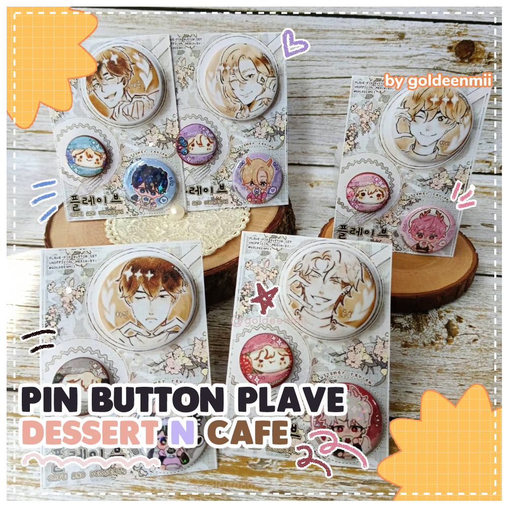 Jual [READY STOCK] PLAVE - PLAVE Dessert n Cafe Pin Button Set PLAVE ...